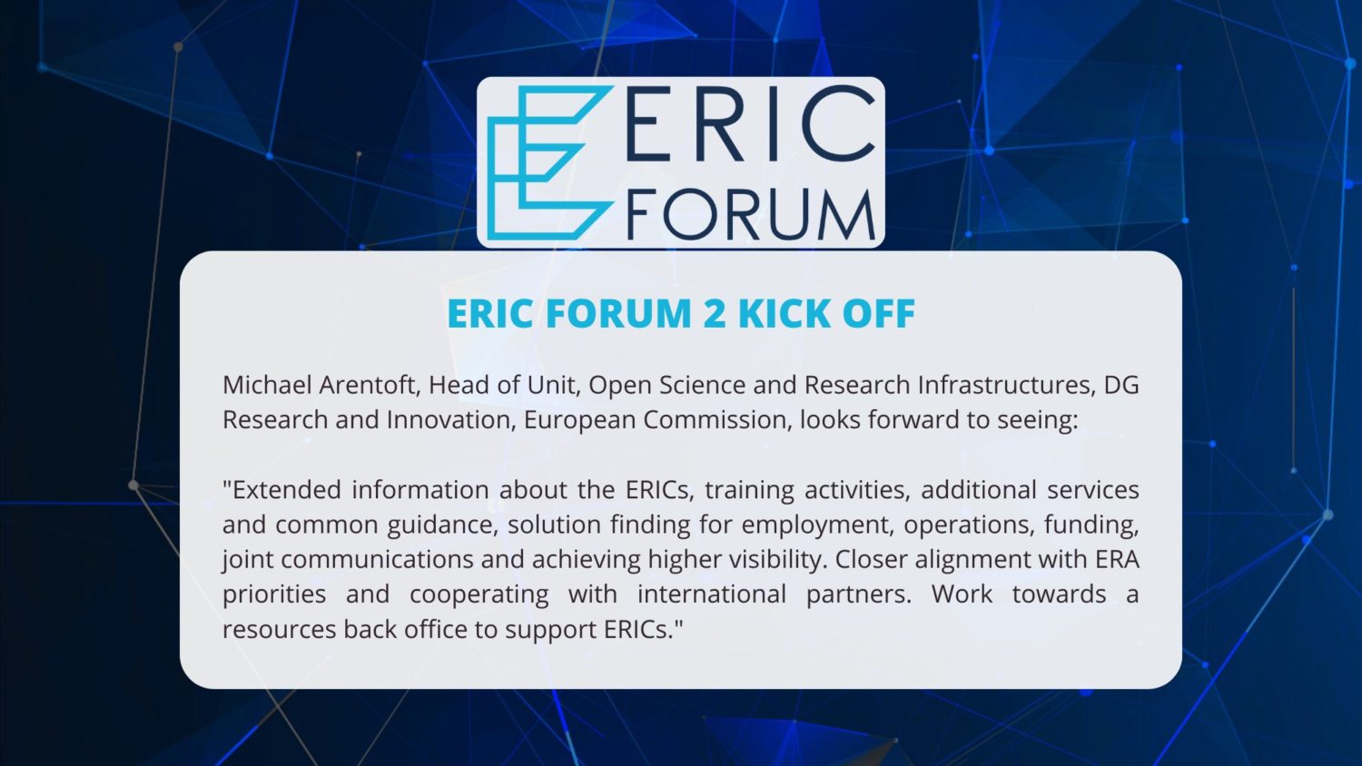 HOME - About the ERIC Forum