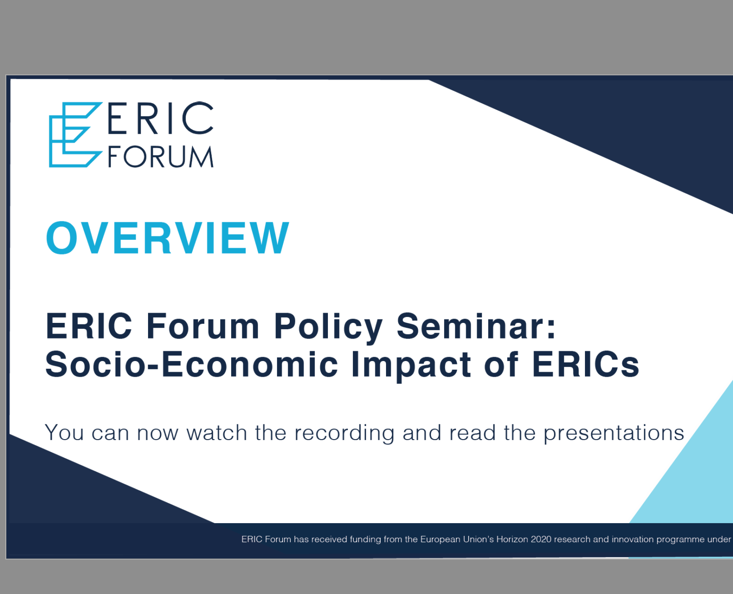 HOME - About the ERIC Forum